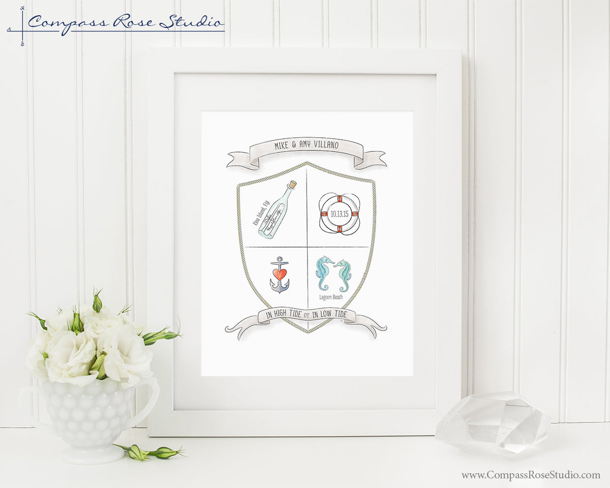 Nautical Coat of Arms – Compass Rose Studio